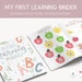 My First Preschool Learning Binder | Folder Activities | Preschool ...