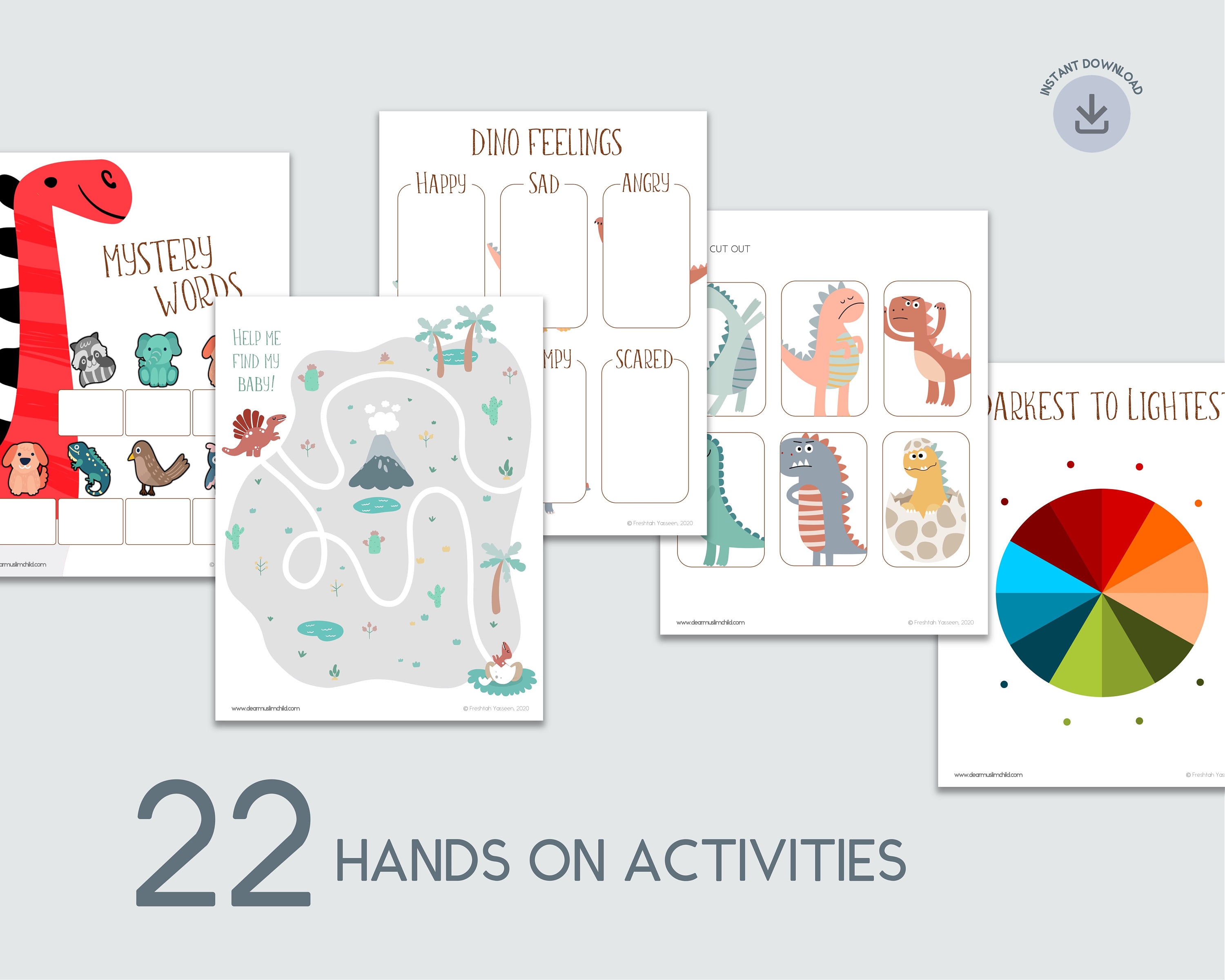 DINO Busy Binder Dinosaurs Folder Activities Learning | Etsy