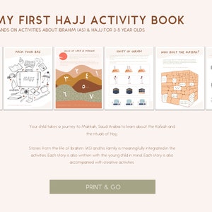 Hajj Activity Book for 3 to 5 Year Olds | Hajj for Kids | Ibrahim (AS ...