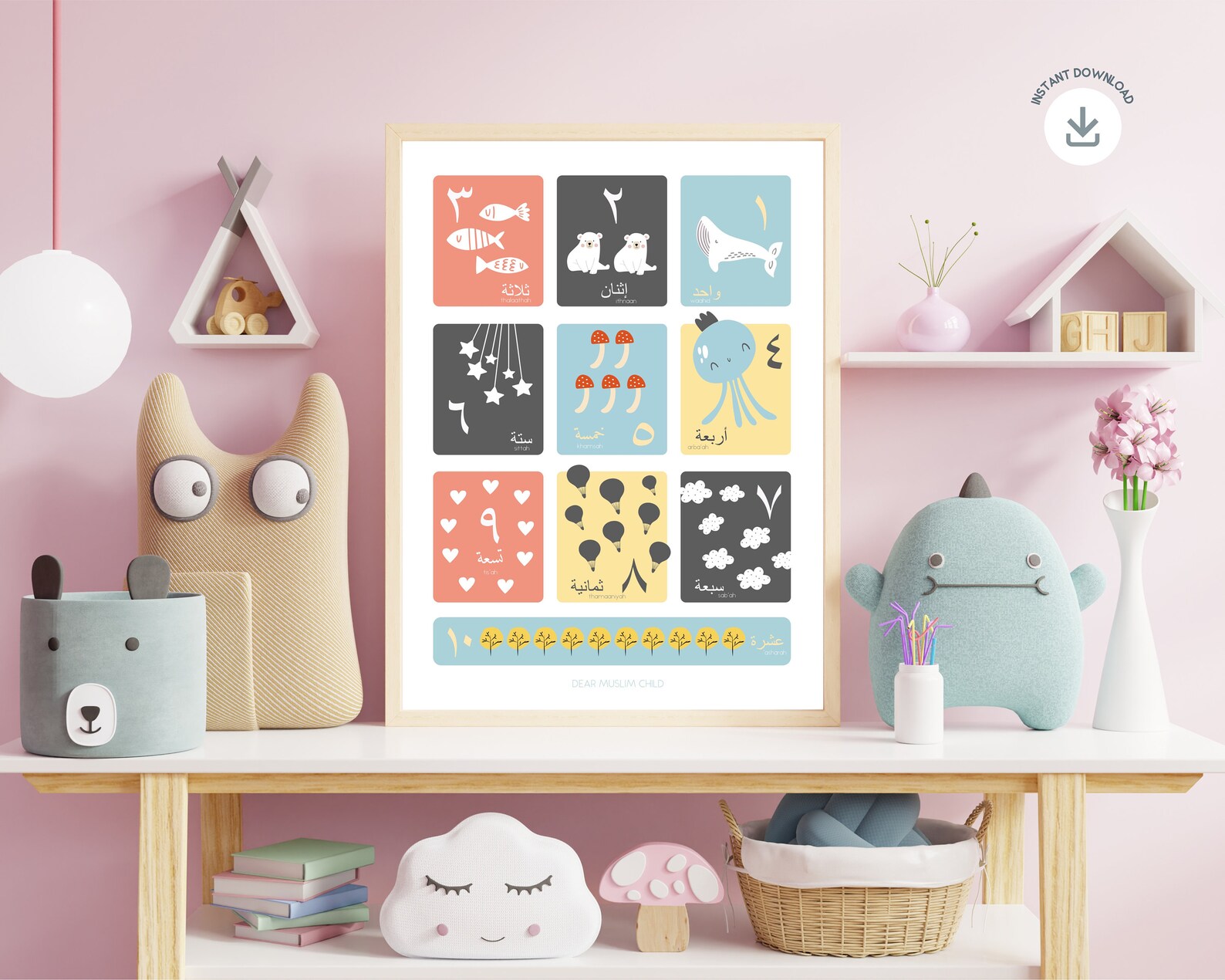 Arabic Number Poster Preschool Educational Posters Arabic - Etsy