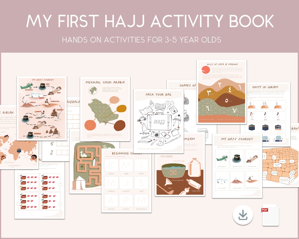 Hajj Activity Book for 3 to 5 Year Olds Hajj for Kids - Etsy