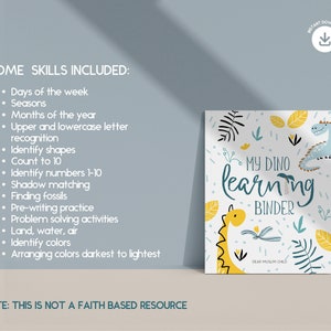 DINO Busy Binder | Dinosaurs | Folder Activities | Learning Binder ...