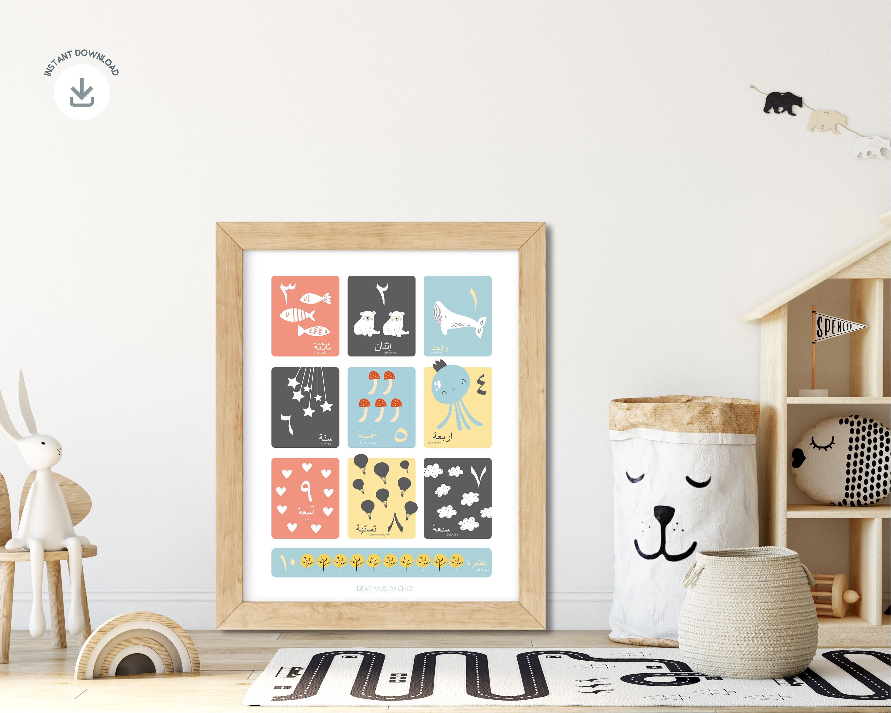 Arabic Number Poster Preschool Educational Posters Arabic - Etsy