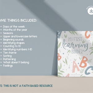 My First Preschool Learning Binder | Folder Activities | Preschool ...