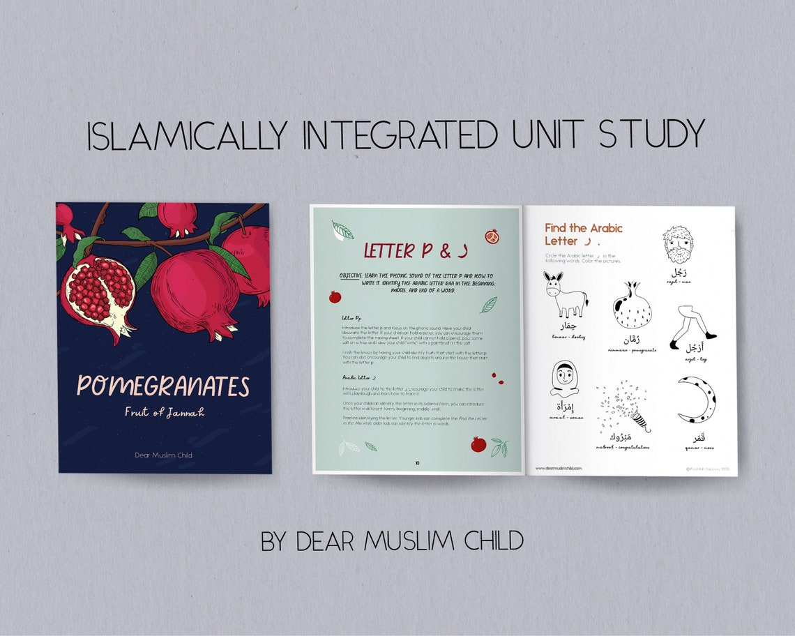 Islamically Integrated Unit Study on Pomegranates Fruits of | Etsy