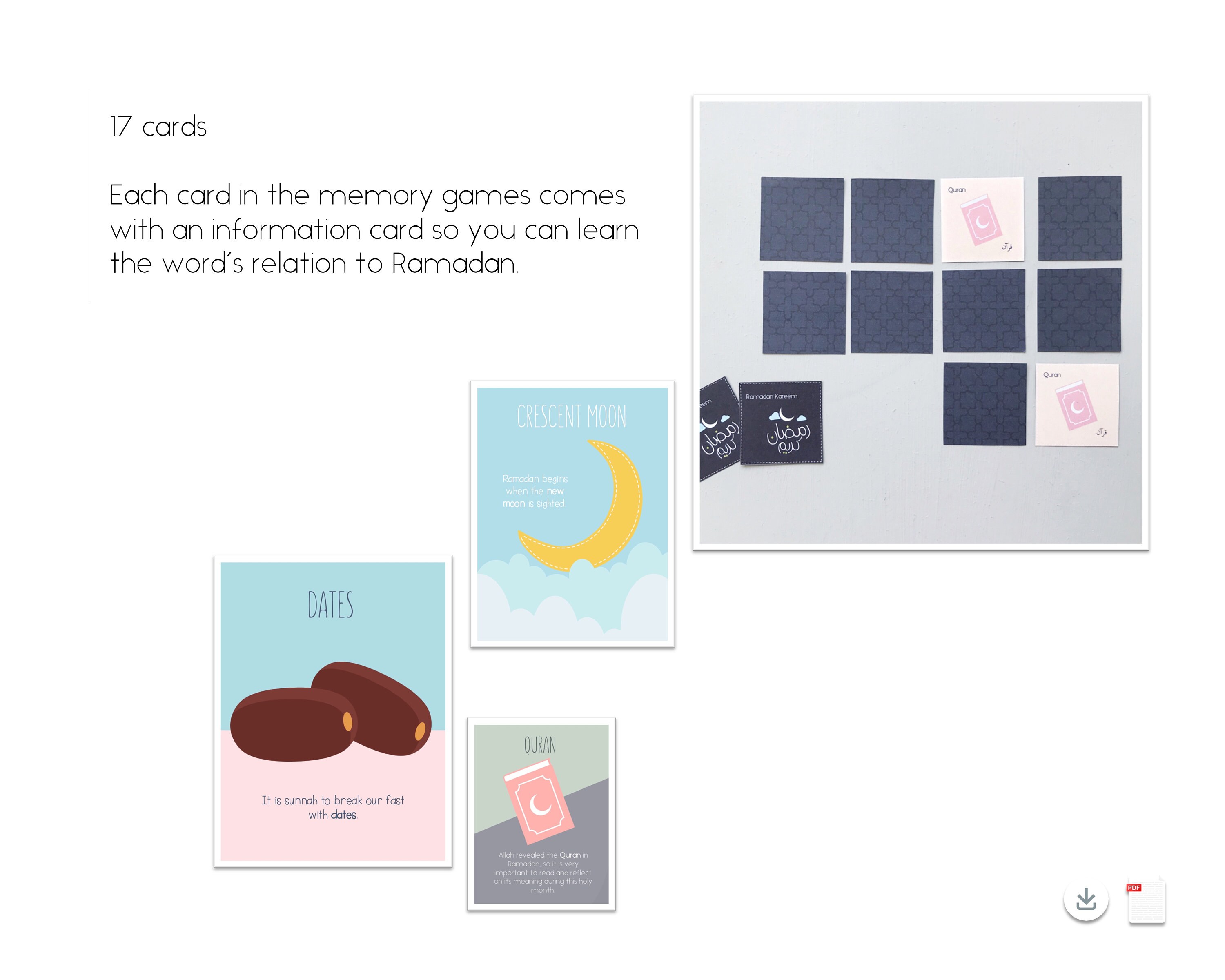 Ramadan Memory Game, Ramadan Vocabulary Cards, Ramadan Flashcards ...