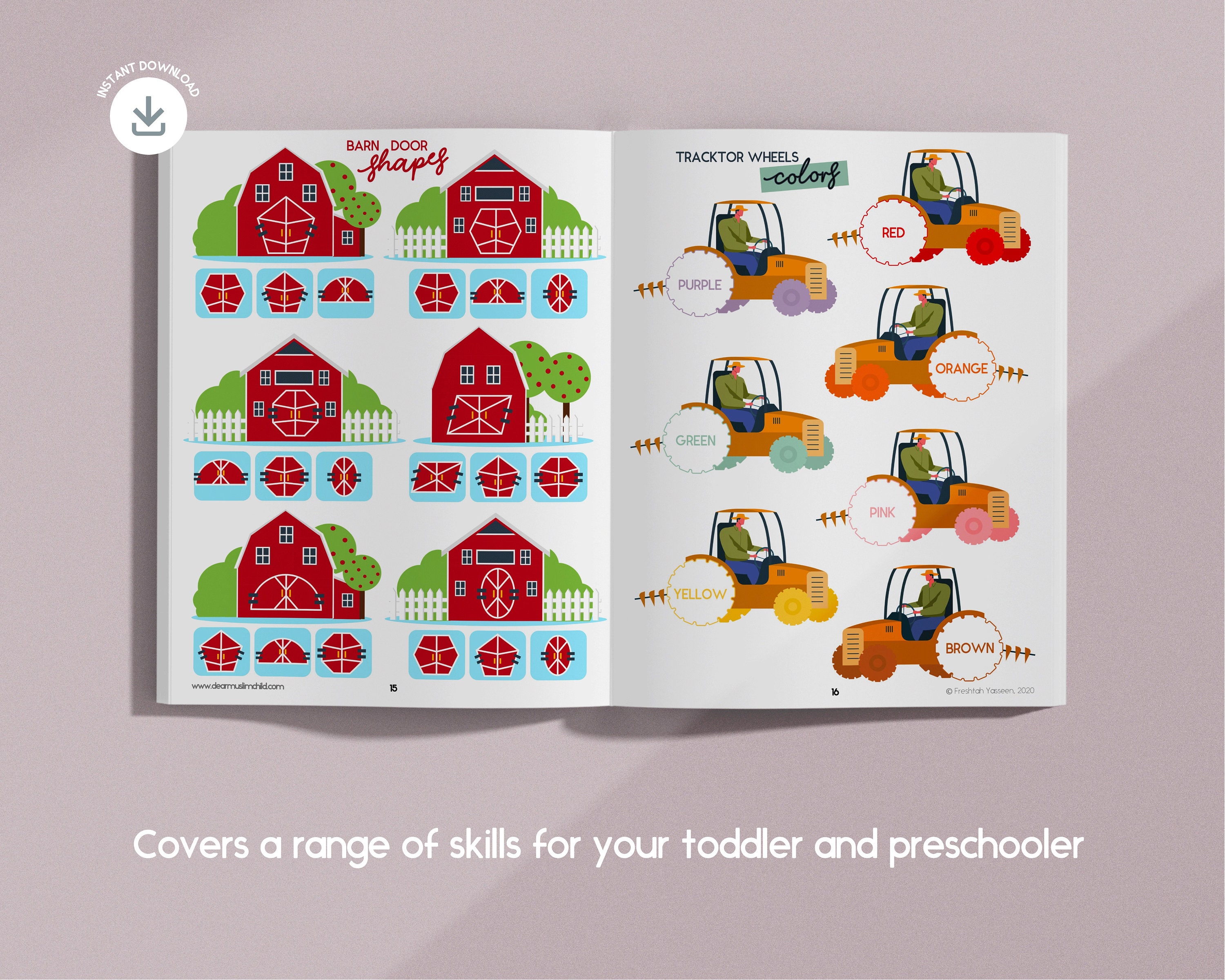 Farm Animal Busy Binder, Farm Animal Quiet Book, Farm Learning Binder ...