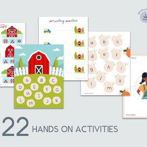 Farm Animal Busy Binder, Farm Animal Quiet Book, Farm Learning Binder ...