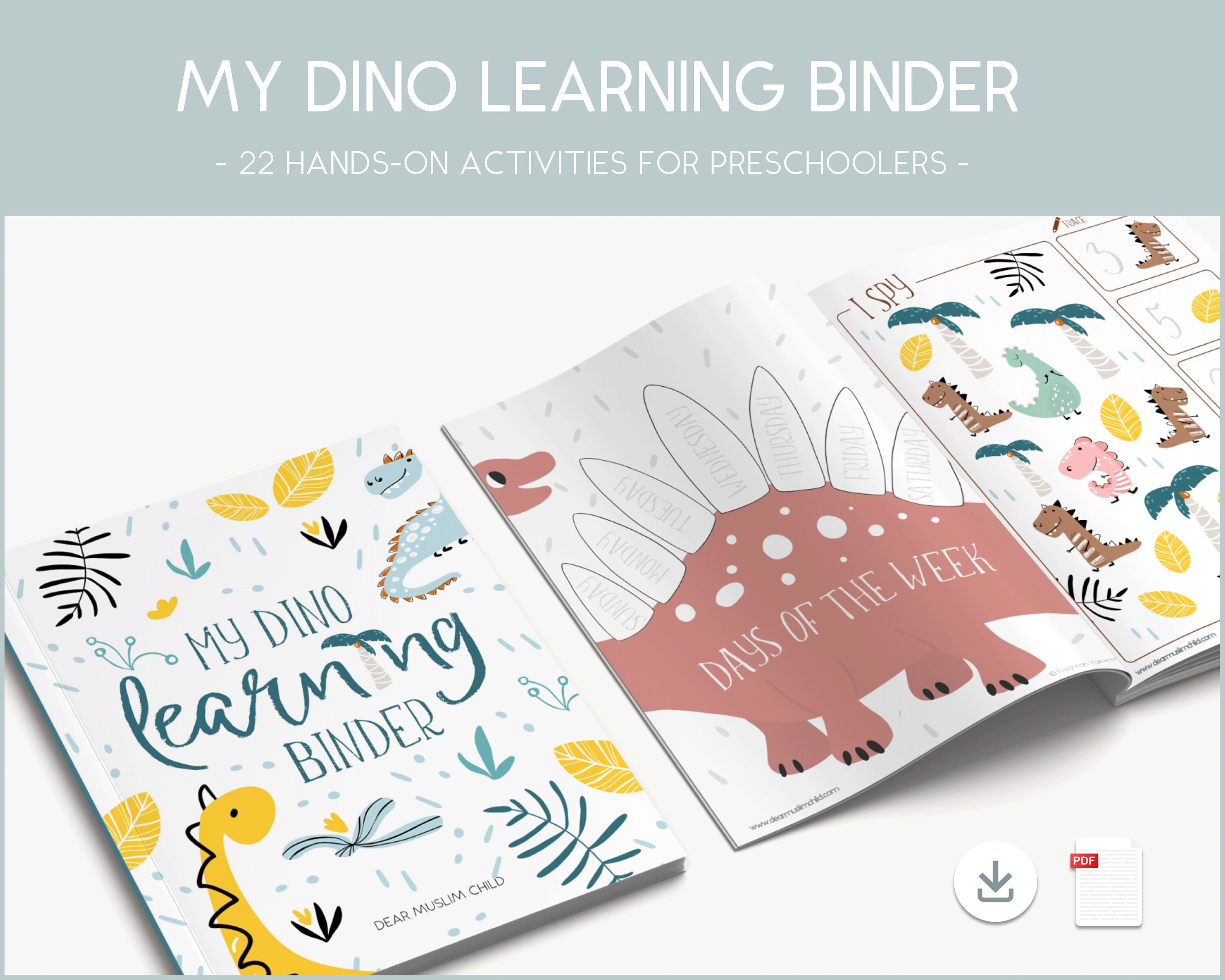 DINO Busy Binder Dinosaurs Folder Activities Learning | Etsy
