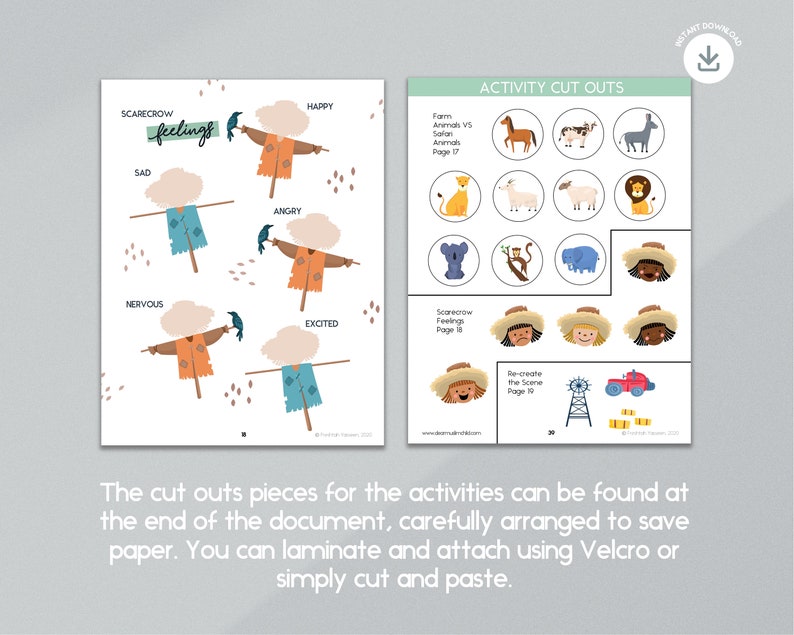 Farm Animal Busy Binder, Farm Animal Quiet Book, Farm Learning Binder ...