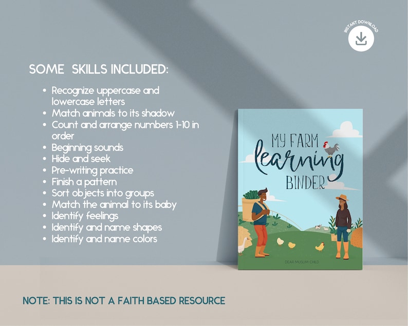 Farm Animal Busy Binder, Farm Animal Quiet Book, Farm Learning Binder ...