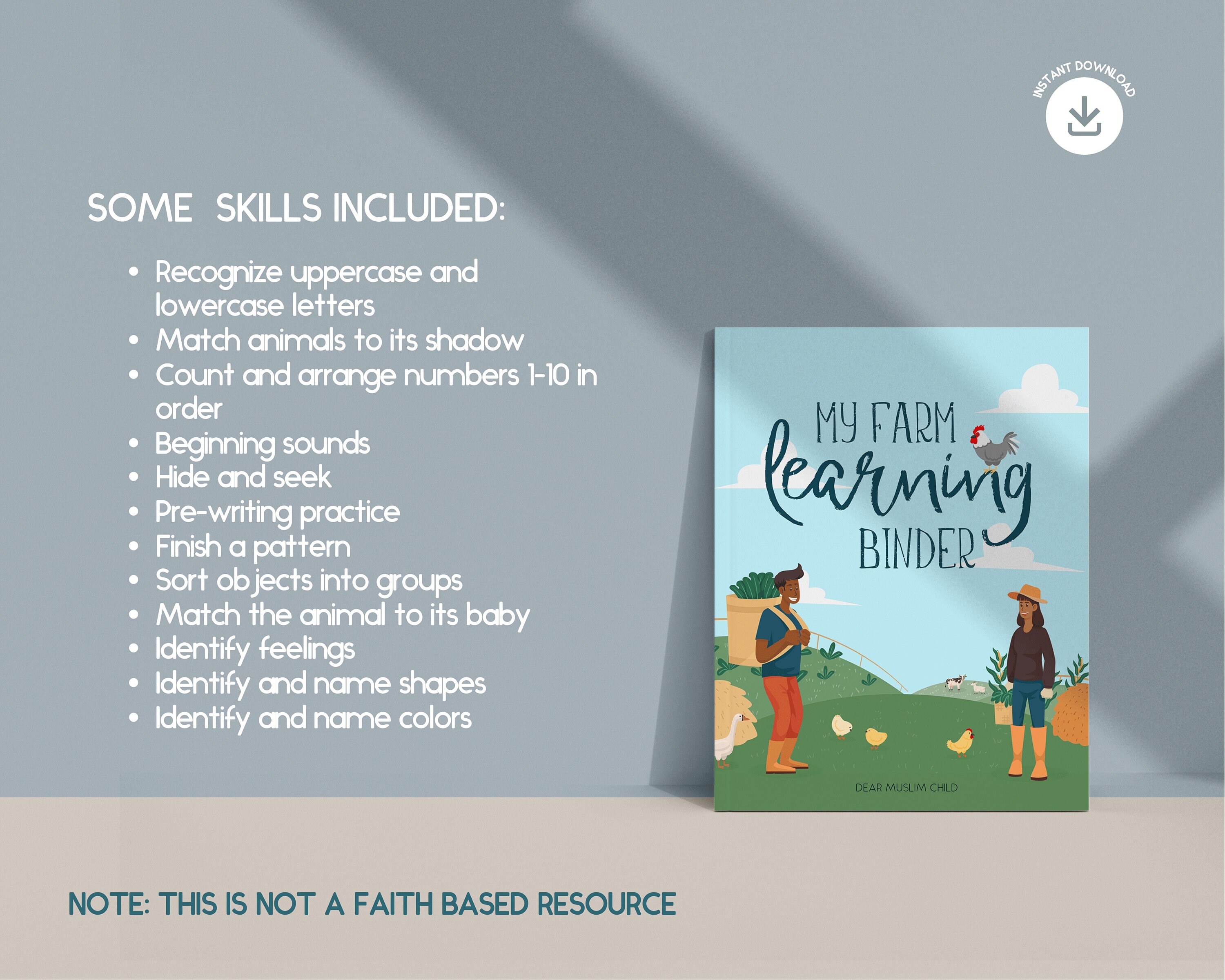 Farm Animal Busy Binder, Farm Animal Quiet Book, Farm Learning Binder ...