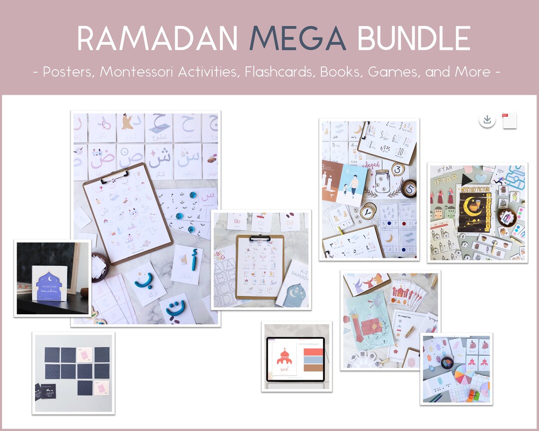 Ramadan Mega Bundle, Ramadan for Toddlers and Preschoolers, Montessori ...