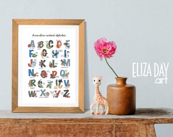 ABC Alphabet Flashcards Learning Letter Native Australian Animals Play ...