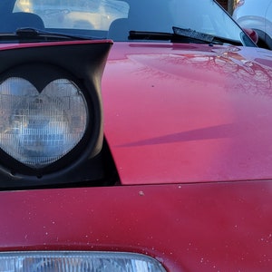 Heart Cover for 7 Inch Round Headlights - Mazda Miata Mx5 Gift for Her ...