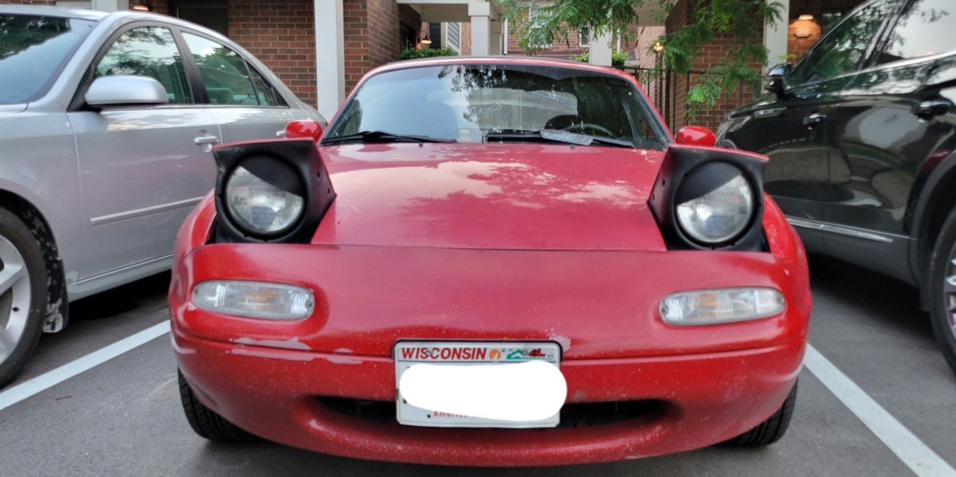 Angry Eyes Cover for 7 Inch Round Headlights - Mazda Miata Mx5 NA (1990 ...