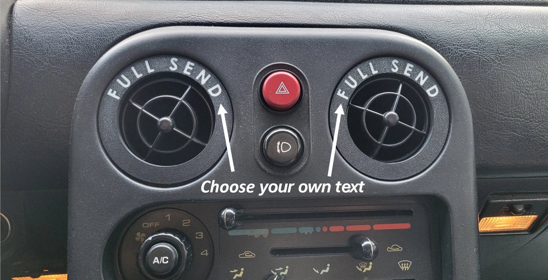 Custom Air Vent Trim Rings for NA Miata (1990-97) - Choose Your Text - Etsy