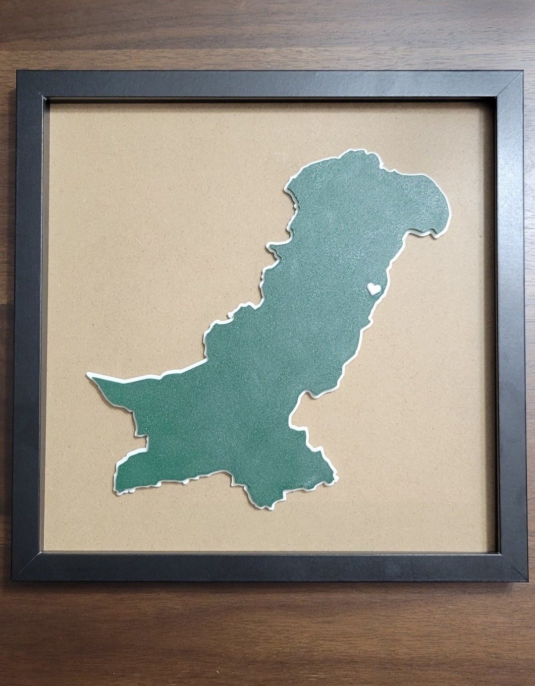 Framed 3D Printed Map, Personalized for Your State, 3d Printed Wall Art ...