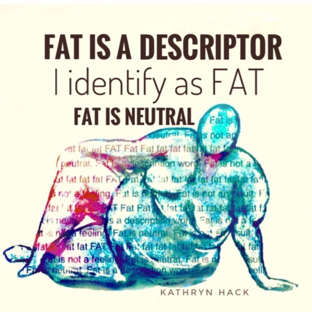 Fat Liberation - Fat Positive Art Prints - Body || Fat is Neutral - Etsy