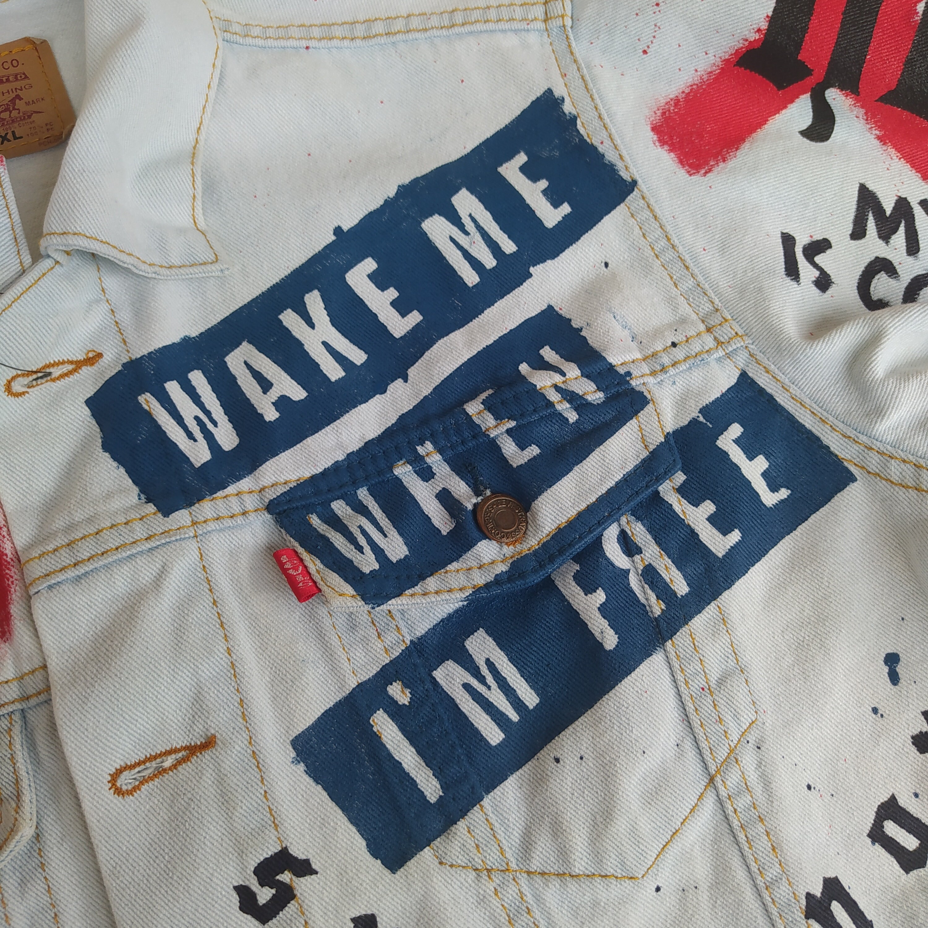 Handpainted Tupac Shakur Denim Jacket - Etsy