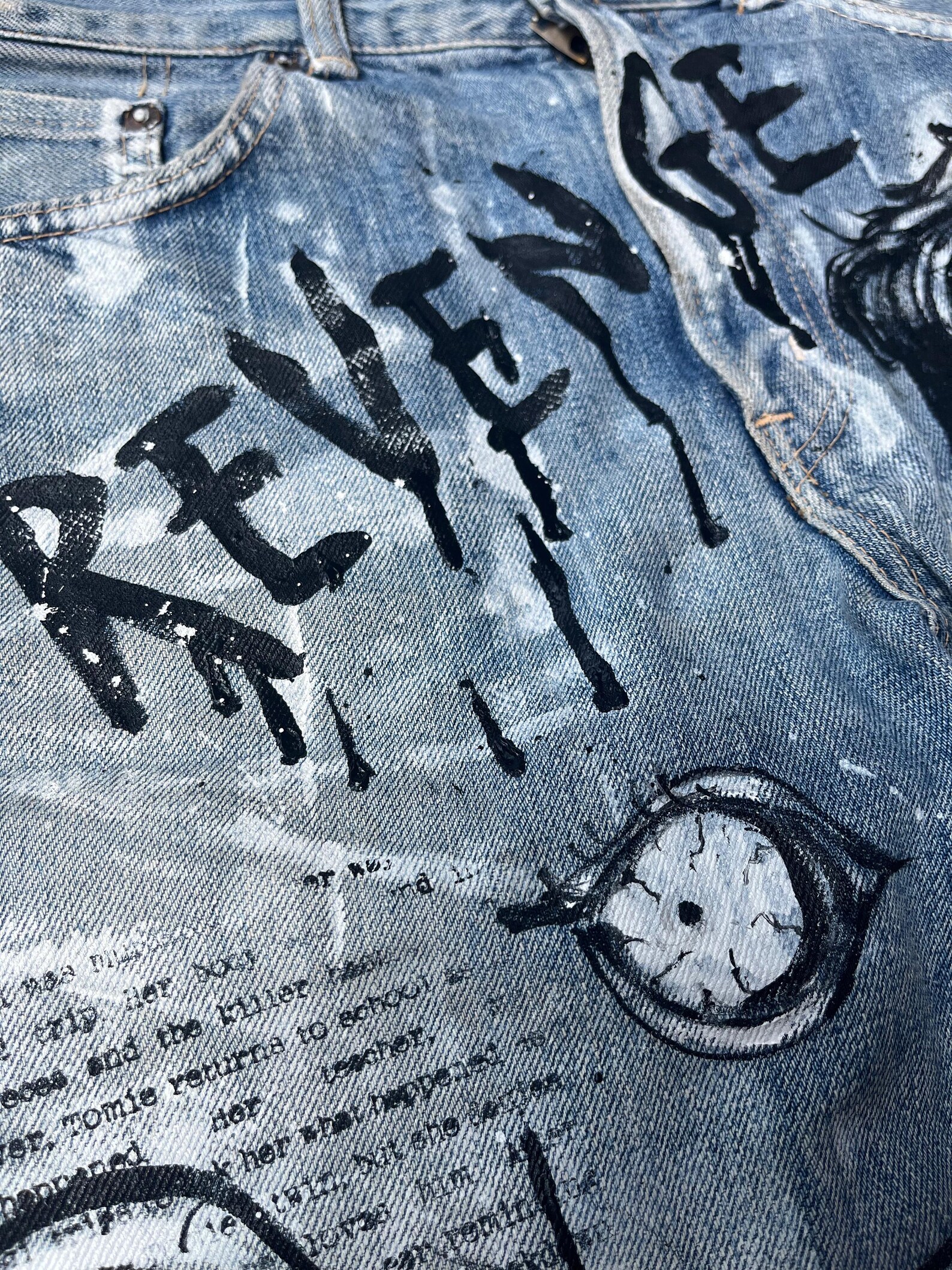Manipulative - Custom Handpainted Pants/jeans - Etsy