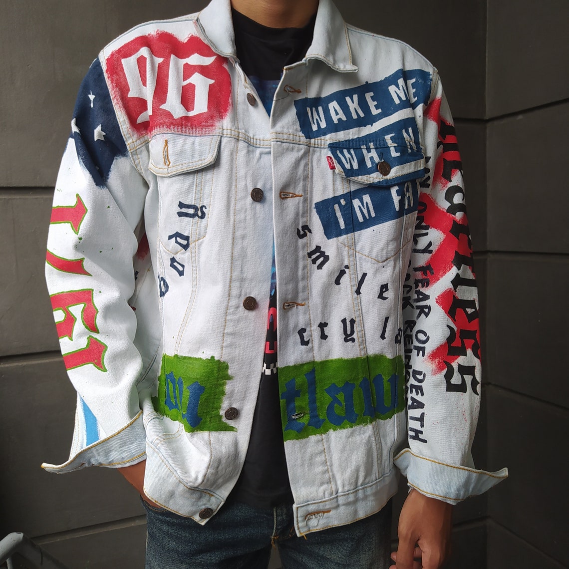 Handpainted Tupac Shakur Denim Jacket - Etsy