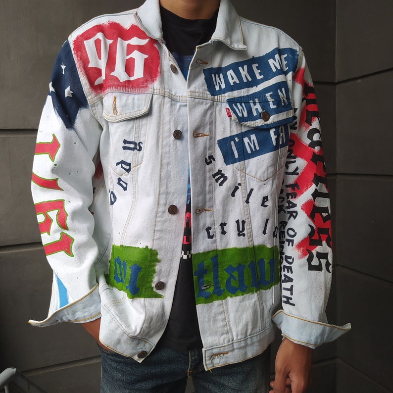 Handpainted Tupac Shakur Denim Jacket - Etsy