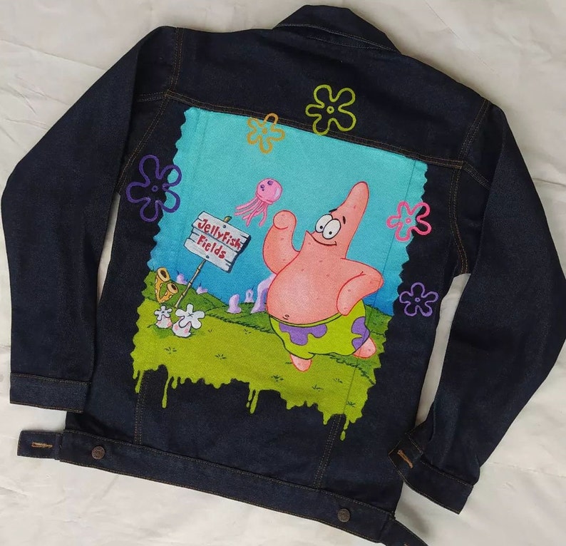 Custom Cartoon Animation Jeans/denim Jacket - Handpainted Jeans/denim ...
