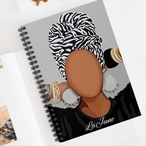 Personalize Black Girl Notebook, Black Women Journal, African American ...