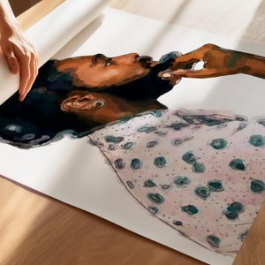 Black Man Art, Black Art, African American Art, Black Male Loc Hair Art ...