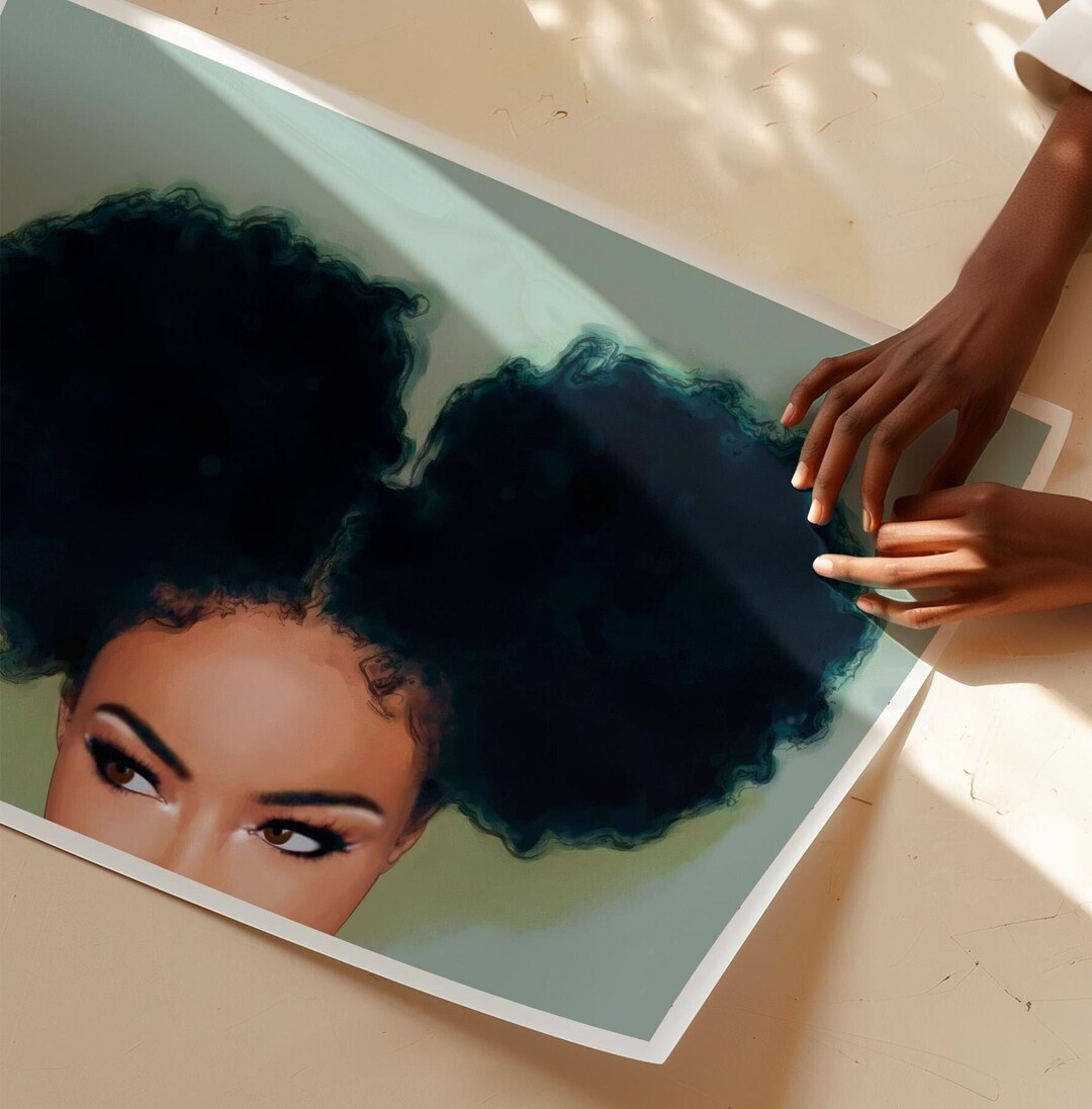 Black Woman Art, Black Girl Magic Wall Art, Black Art, African American Art, Afrocentric Art ...