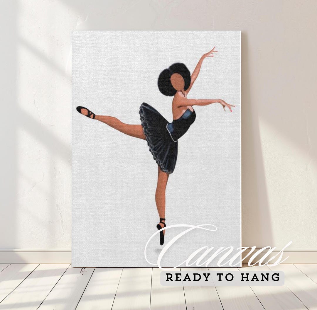 Black Ballerina Art, Ballerina Wall Art, Black Art, Black Woman Art, Black Dancer Art, Ballet ...