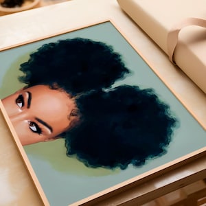 Black Woman Art, Black Girl Magic Wall Art, Black Art, African American Art, Afrocentric Art ...