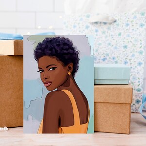 Set of Afrocentric Black Woman Cards, African American Cards, Black ...