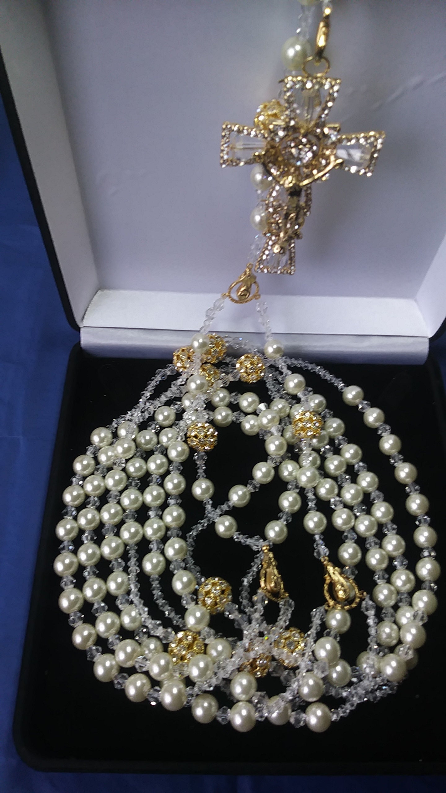 Wedding Lasso Bow for Wedding of Pearl Swarovski Ivory Cream and Fine ...