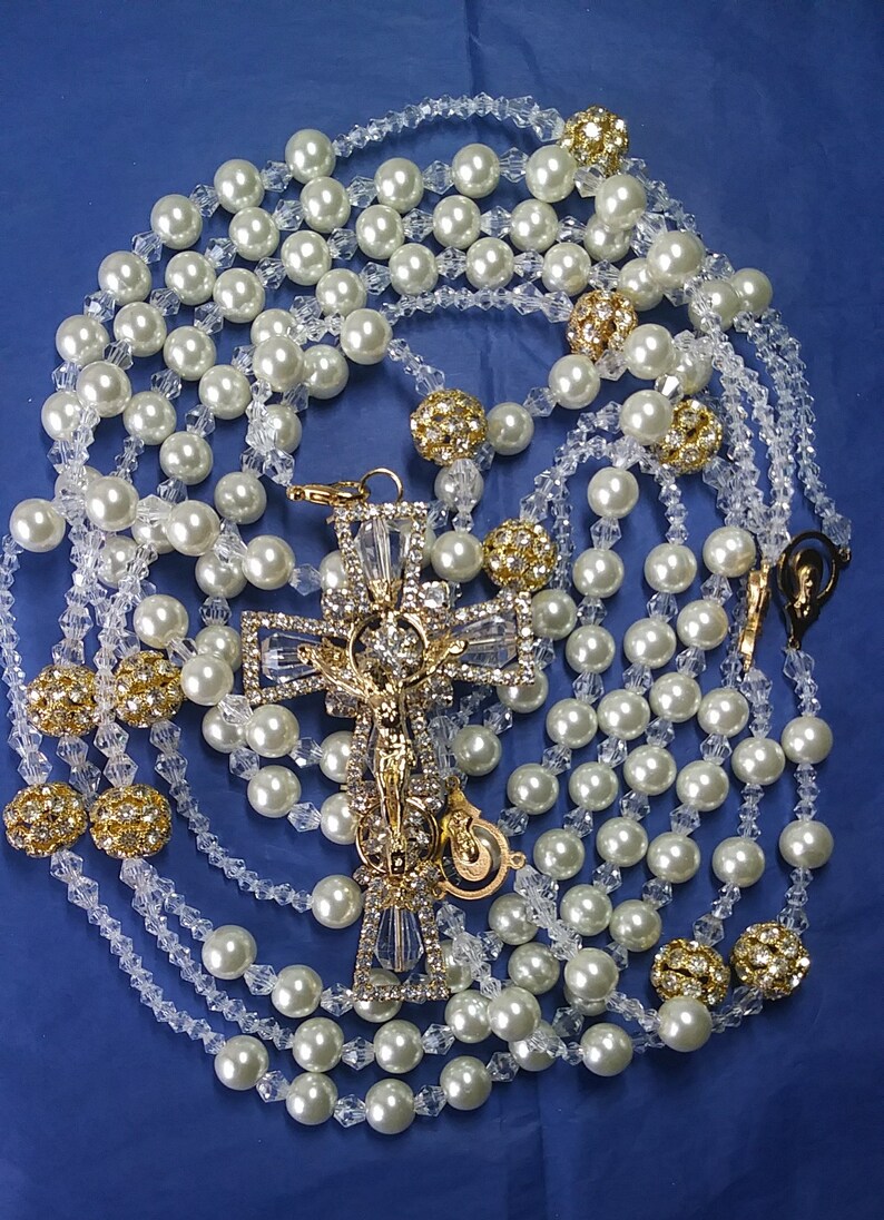 Wedding Lasso Swaroski Pearl Wedding Bow 12MM Cream Ivory Color With ...