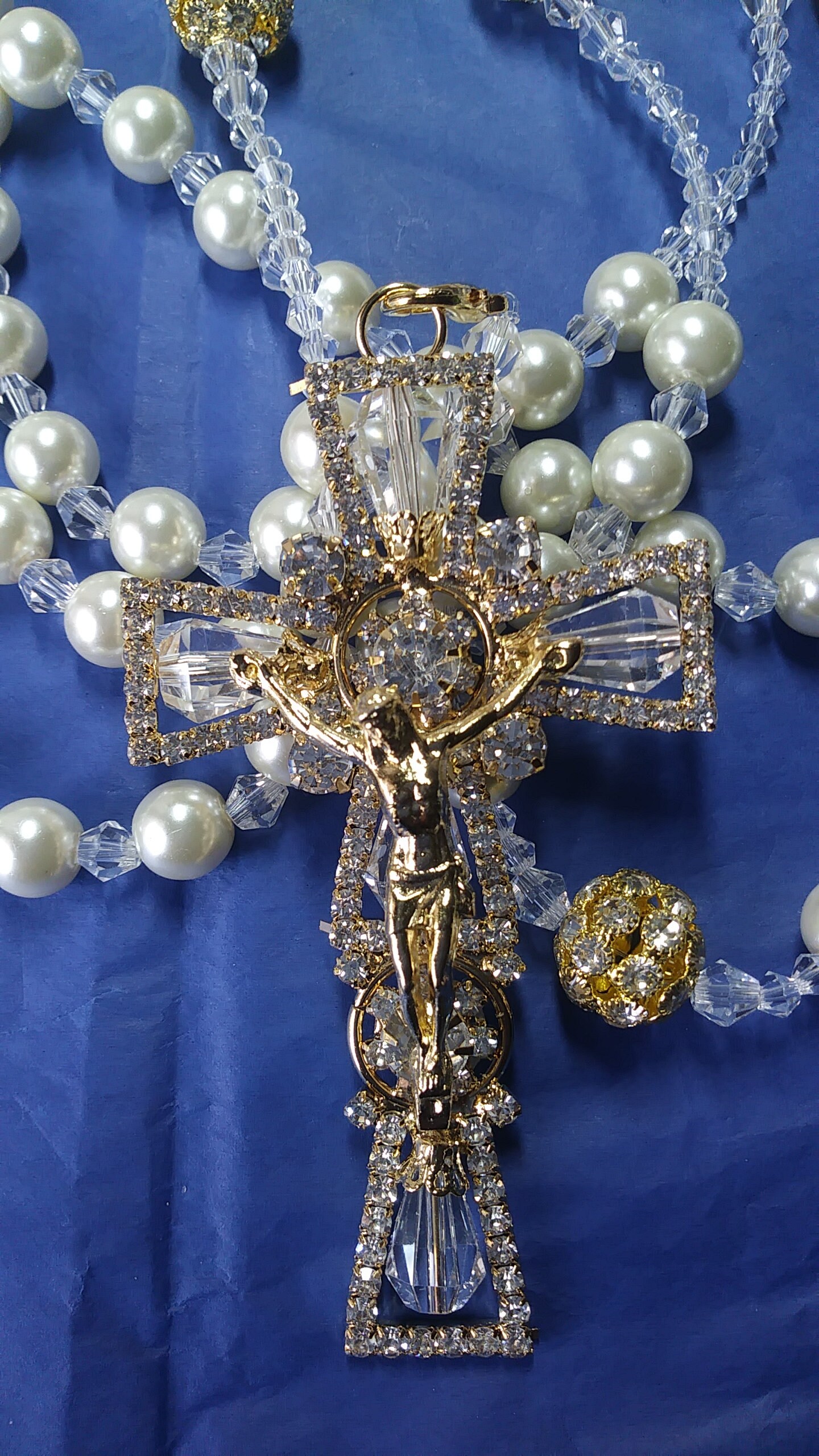 Wedding Lasso Bow for Wedding of Pearl Swarovski Ivory Cream and Fine ...