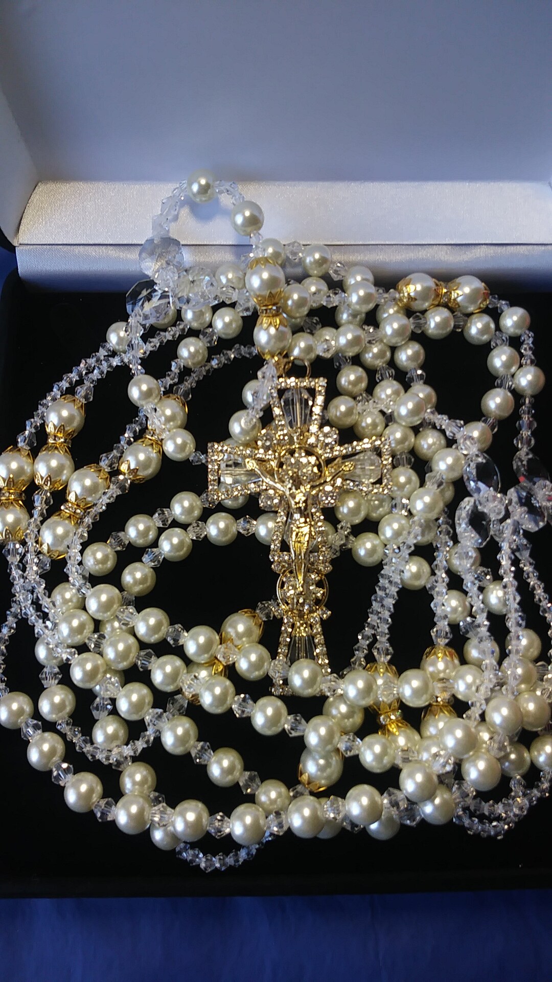 Wedding Lasso Swarovski Pearl Wedding Bow 12mm Ivory Cream Color With ...