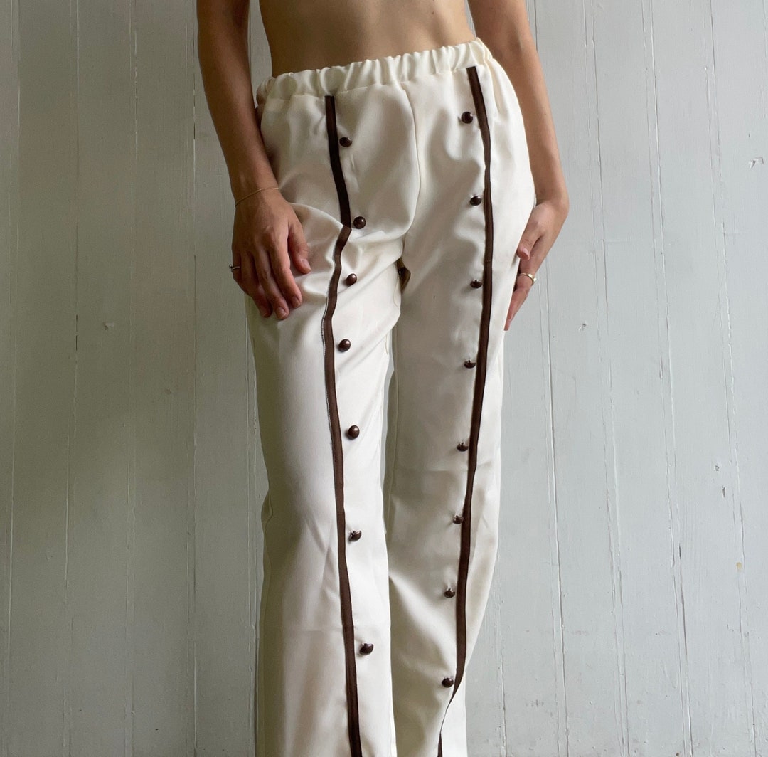 Cool Striped Vintage Pants With Buttons - Etsy