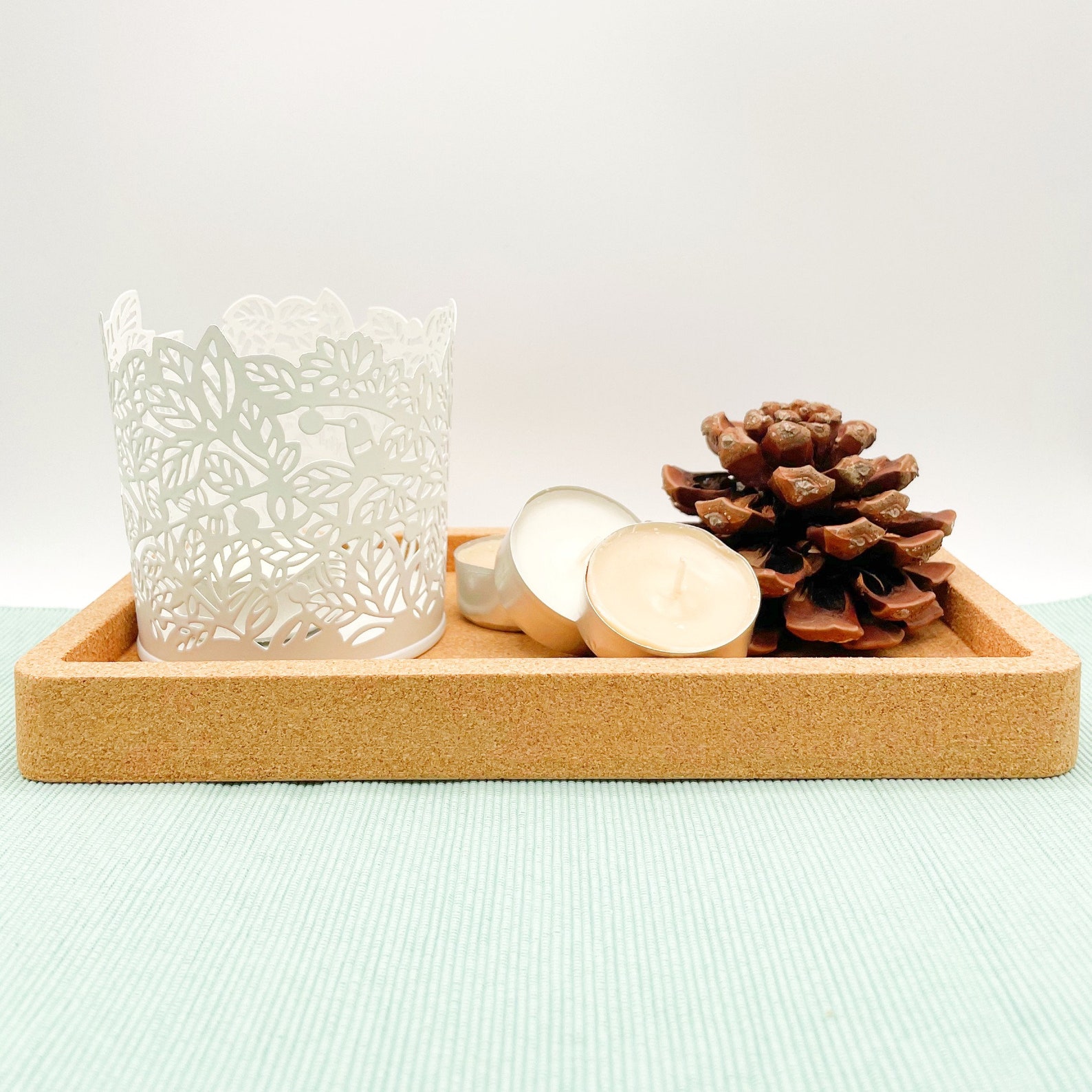 Cork Desk Tray Cork Key Dish Catch All Valet Tray Desk | Etsy