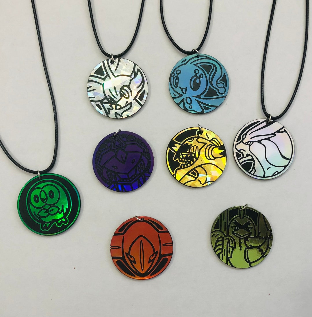 Pokemon Coin Necklace Fennekin Rowlet Sirfetch'd Hoopa Deoxys Manaphy ...