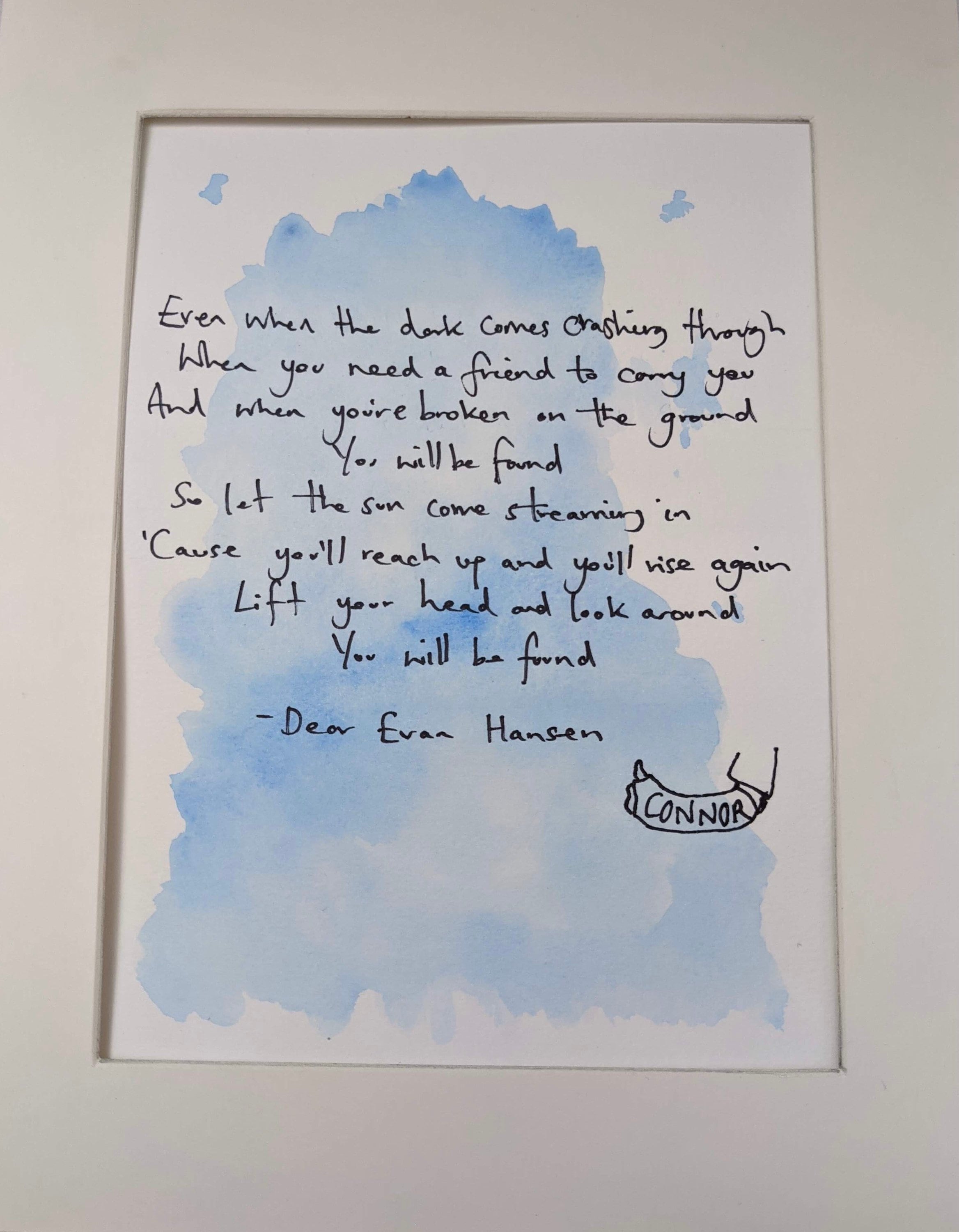 Musical Theatre Inspired Custom Watercolour Quotes in White or | Etsy