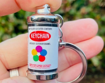 Hand Painted Graffiti Art Spray Can Keychain 3D Printed Unique Stylish ...