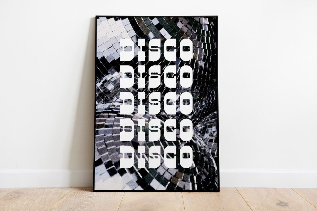 Disco Ball Poster Disco Wall Art Print Disco Art Poster to the Disco ...