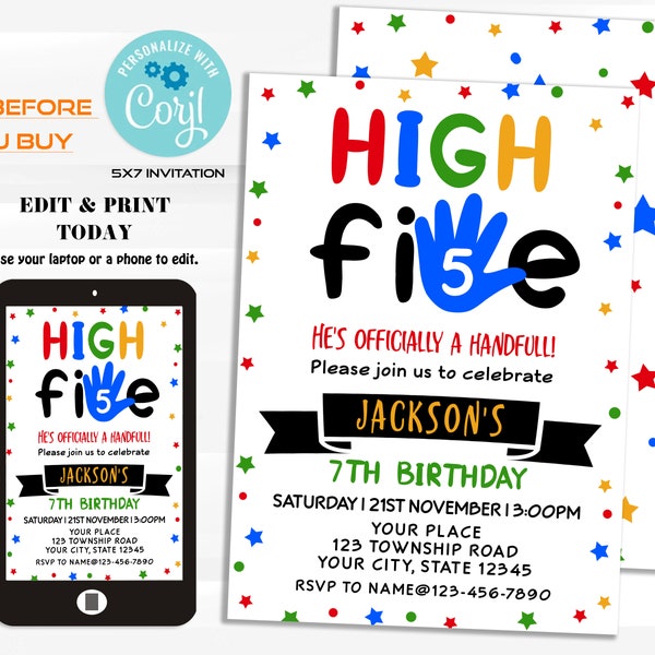 High Five Birthday - Etsy