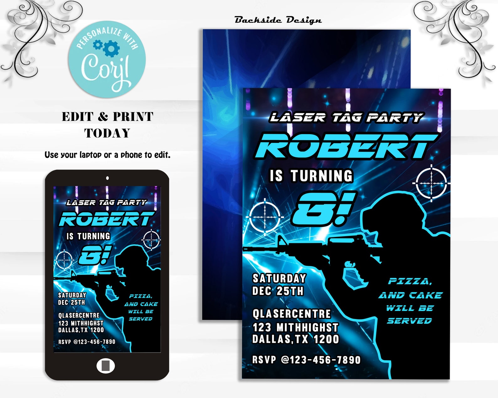Laser Tag Birthday Party Invitation Laser Tag Invites Etsy laser-tag-birthday-party-invitation-laser-tag-invites-etsy