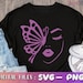 Woman Face With Butterfly SVG | Woman Face Svg | Butterfly Svg | Lip ...
