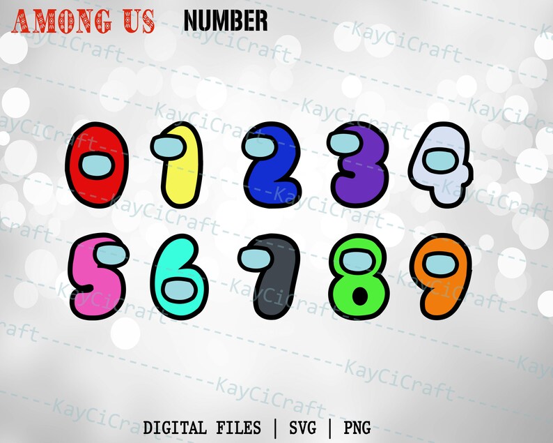 Among Us Alphabet SVG Among Us Number svg Among Us Shirt | Etsy