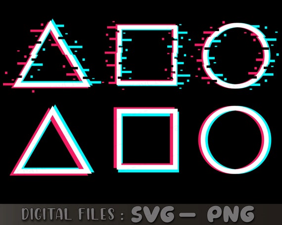 Glitch Effect Svg / Circle Svg / Square Svg / Triangle Svg / - Etsy