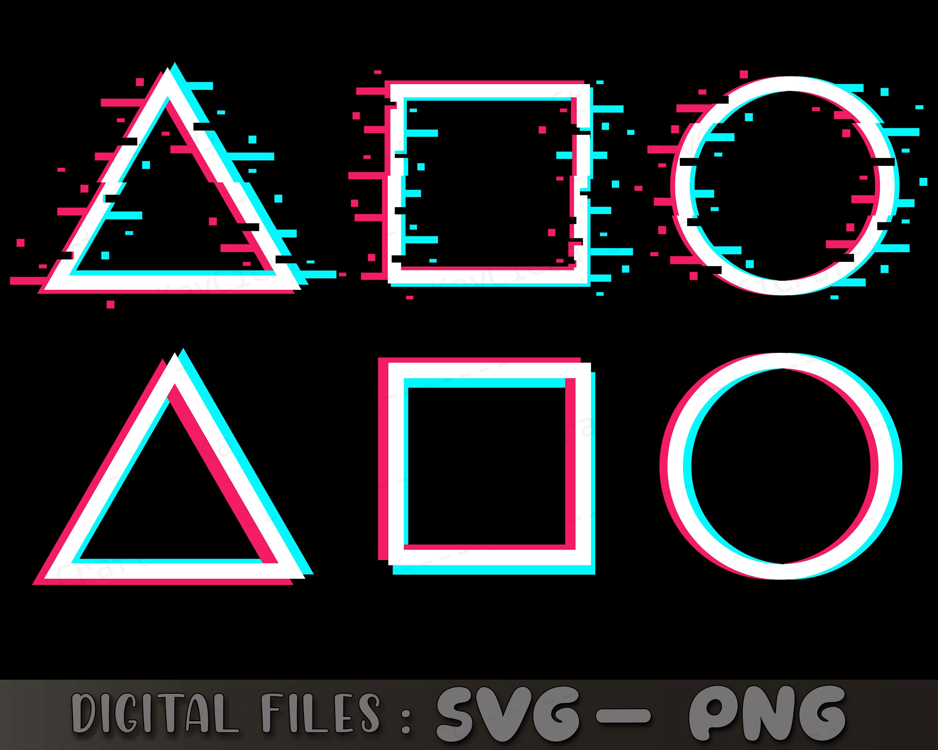 Glitch Effect Svg / Circle Svg / Square Svg / Triangle Svg / - Etsy Canada